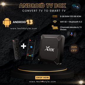 X98K 8GB 128GB - RK3528 Wifi 6E - Android 13 - Android TV Box – Tech 4 ...